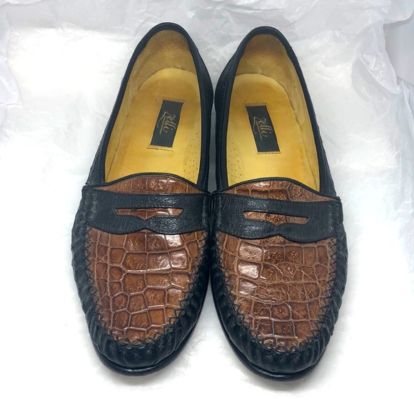 zellli | Shoes | Zelli Crocodile And Ostrich Loafers Blkbrn | Poshmark